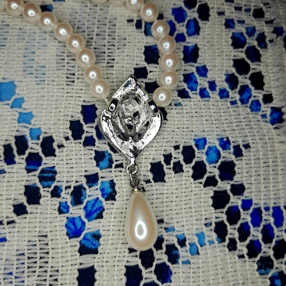 Marvella | Jewelry | Nwt Vintage Marvella Faux Pearl Rhinestone Silver ...